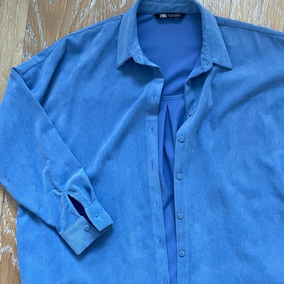 Zara | Tops | Oversized Corduroy Button Down | Poshmark